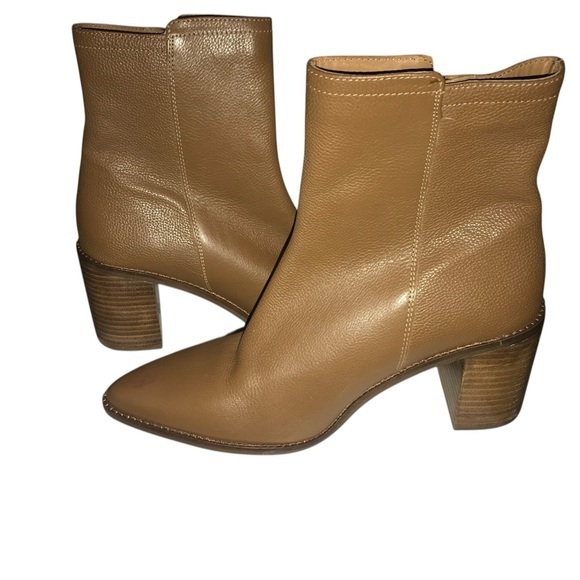 Seychelles | Shoes | Seychelles Tan Heeled Boots With Chunky Block Heel ...
